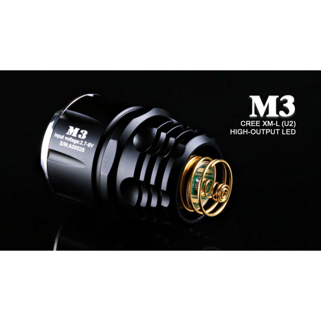 Solarforce M3 - XML U2 Flashlight Head for Solarforce L2 lights